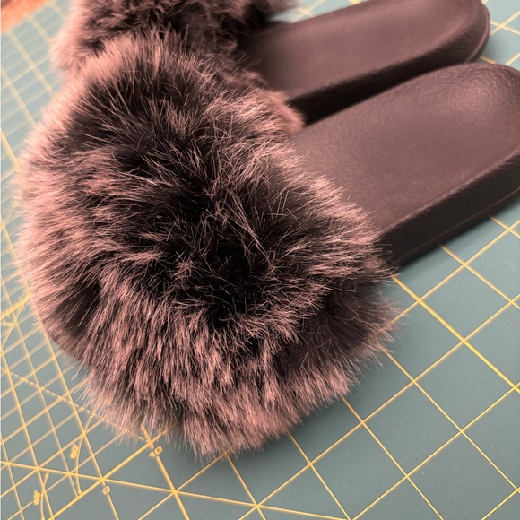 Shoes | Fuzzy Slides | Poshmark